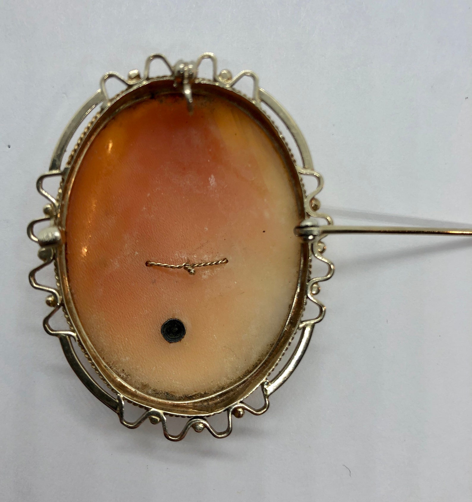 Vintage 14K Yellow Gold Shell Cameo Habillé with Diamond/Woman | Etsy