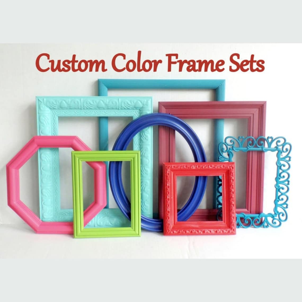 Maximalist Gallery Wall - Custom Color Picture Frame Set - Bright ...