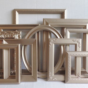 Champagne Gold Picture Frames Set Baby Nursery Frames - Etsy