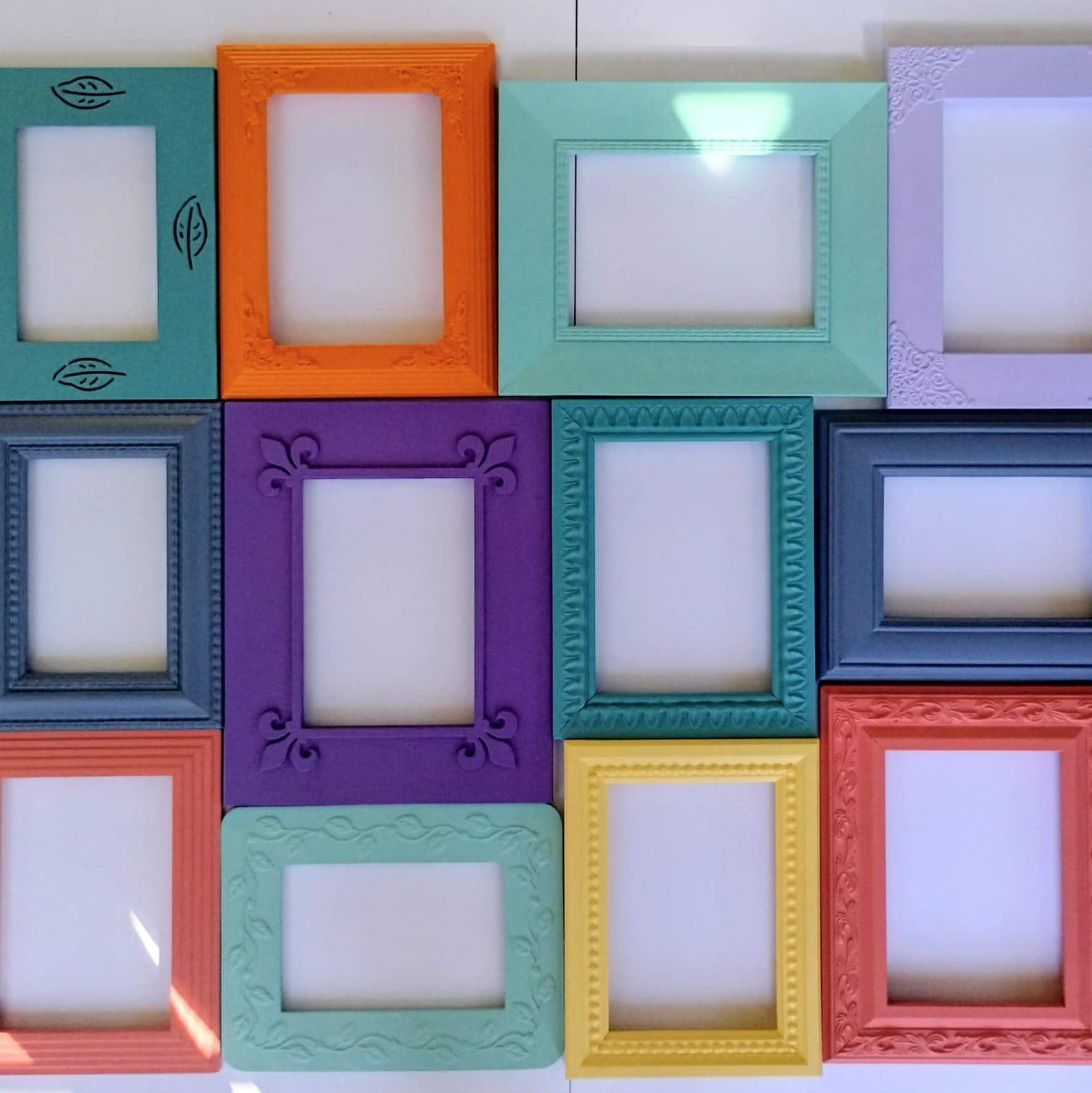 Maximalist Gallery Wall - Custom Color Picture Frame Set - Bright ...
