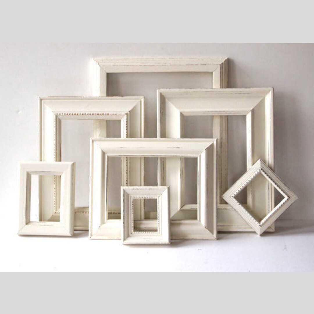 Farmhouse PICTURE FRAMES Set- Rustic Frame Set - Custom Color - Wedding ...