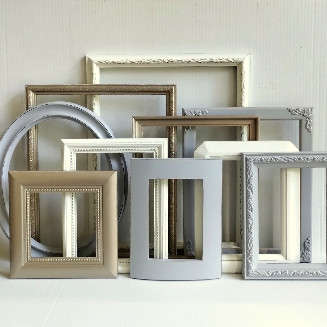 Custom Color Gallery Wall Picture Frame Assortment - Upcycled Ornate ...