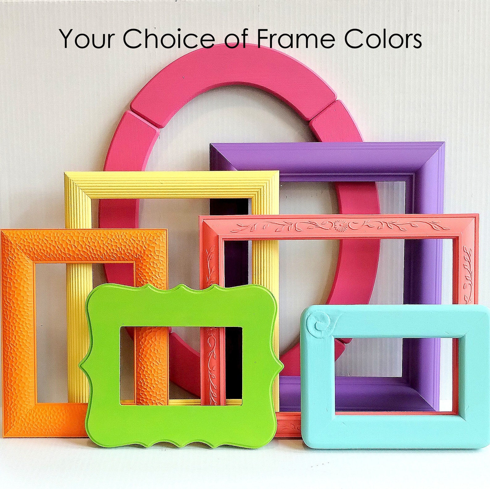 Maximalist Gallery Wall - Custom Color Picture Frame Set - Bright ...