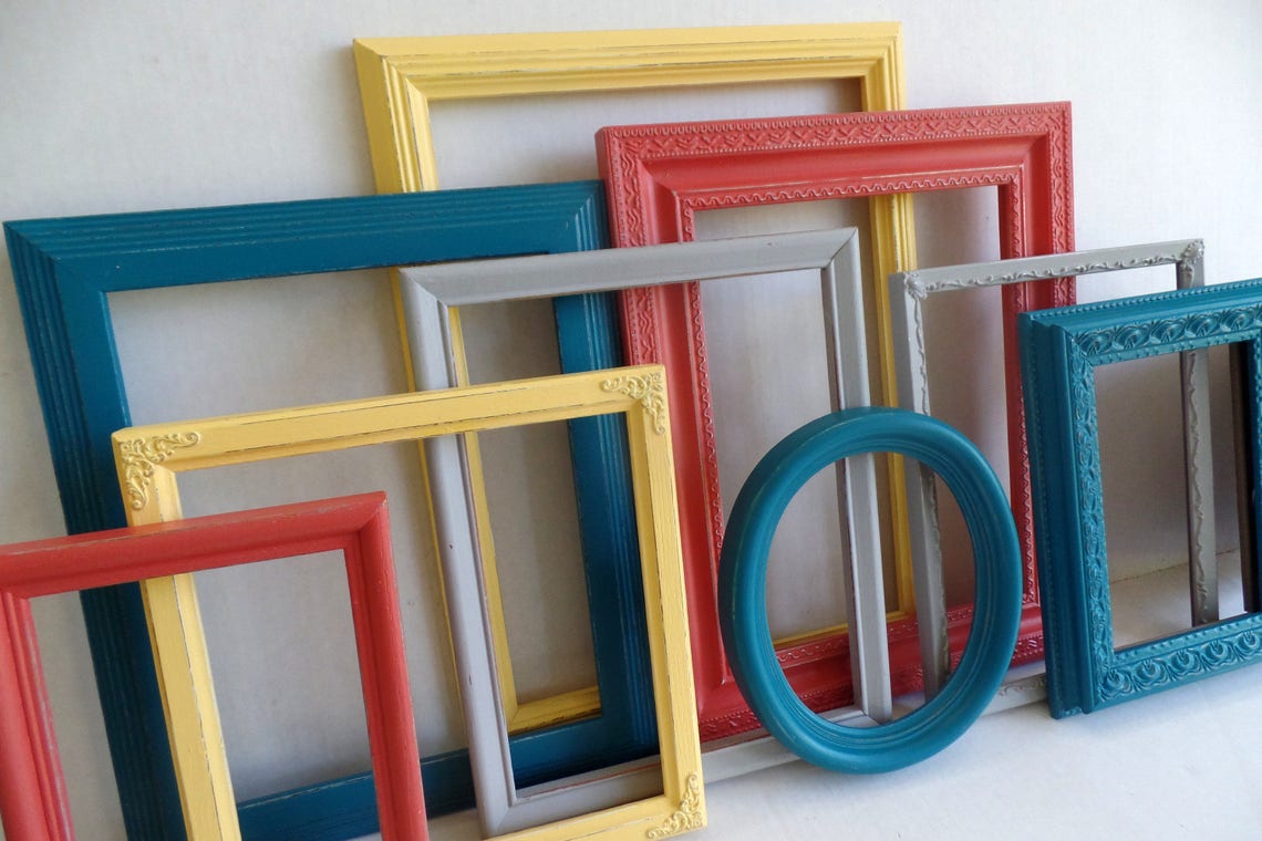 Custom Color Picture Frame Set Bright Colorful Frames | Etsy