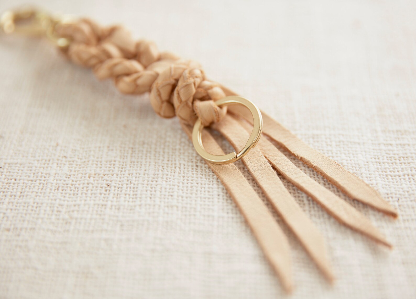 FIELD FOB, Braided Leather Keychain, Leather Belt Key Fob, Keychain ...