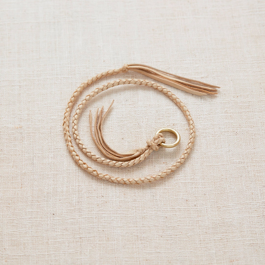ADMIRAL CINCHER BELT, Braided Leather Belt, Leather Tassel Belt, Rope ...