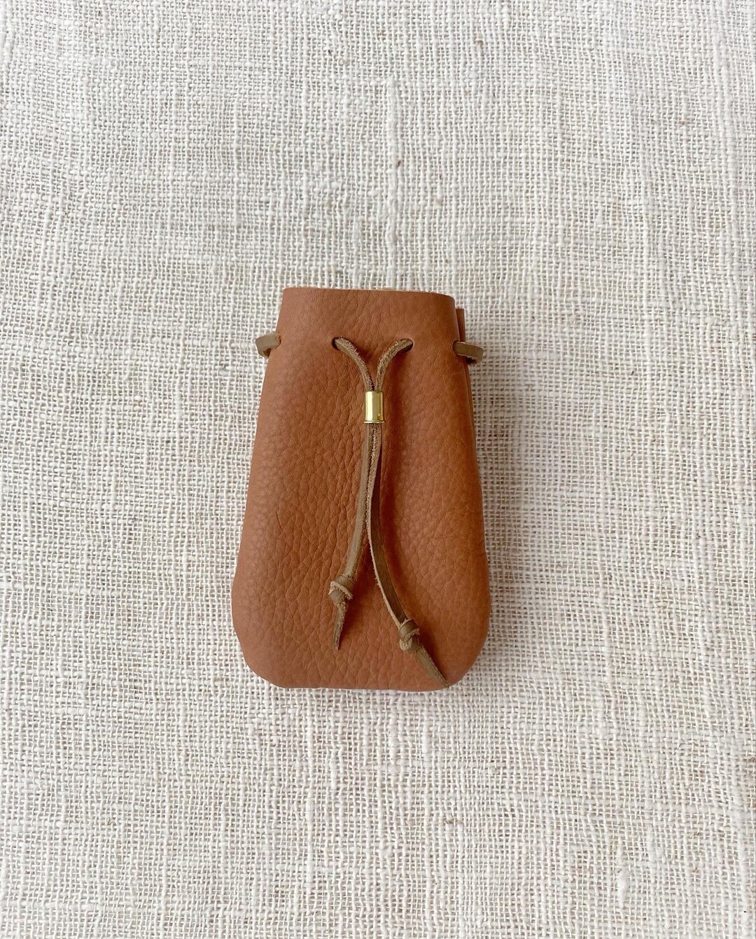 CLIP-ON POUCH, Leather Drawstring Pouch, Clip-on Drawstring Pouch ...