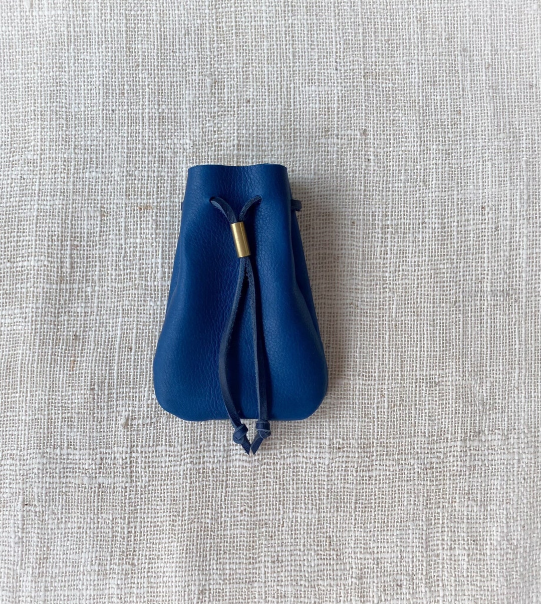 CLIP-ON POUCH, Leather Drawstring Pouch, Clip-on Drawstring Pouch ...