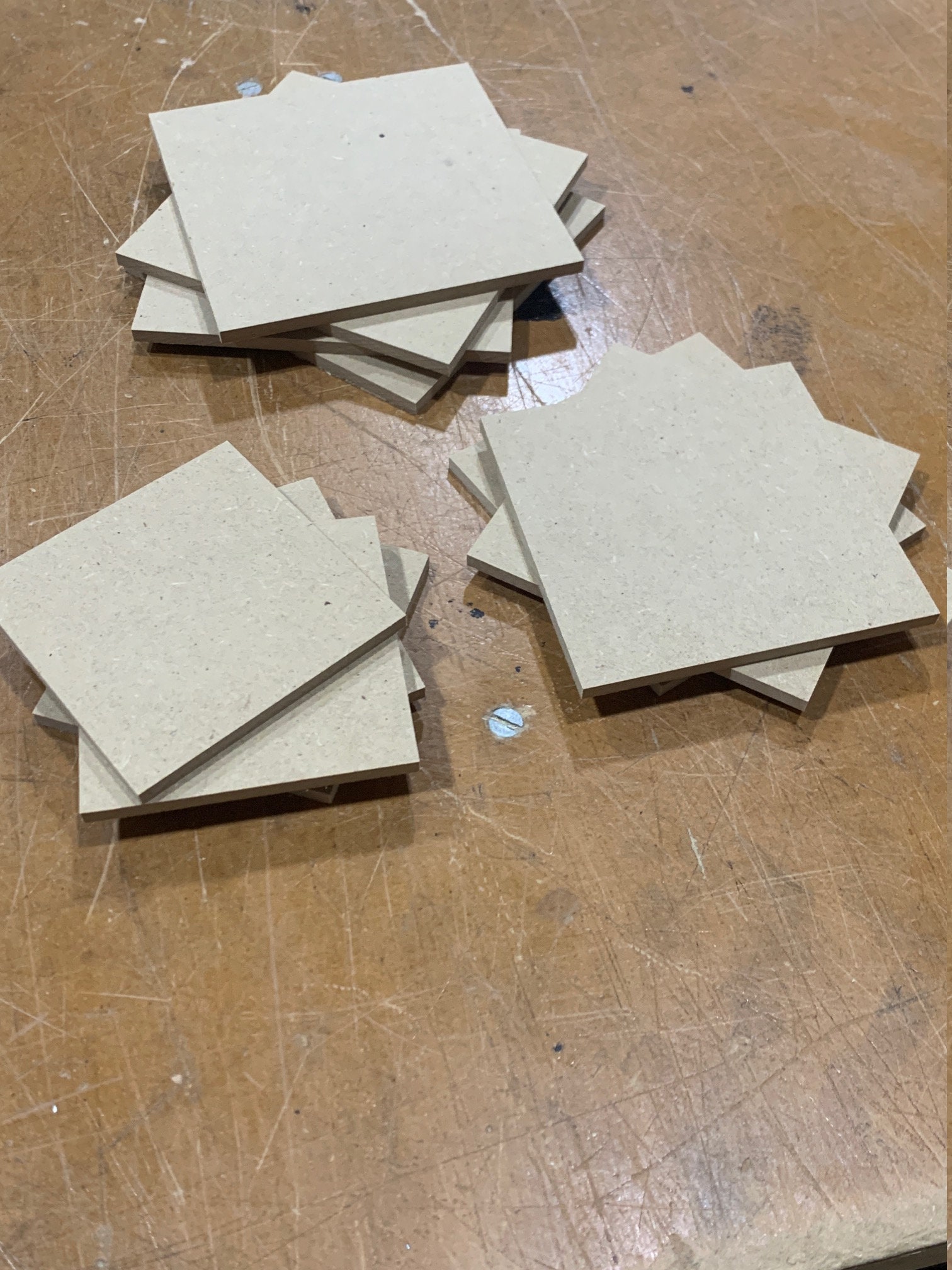 40pc True 1/4" MDF Blanks 4x4 5x5 6x6 Great for Laser Engraving ...