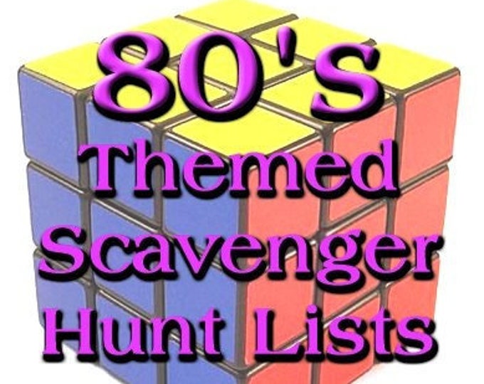 1980s Themed Scavenger Hunt List Collection - Etsy