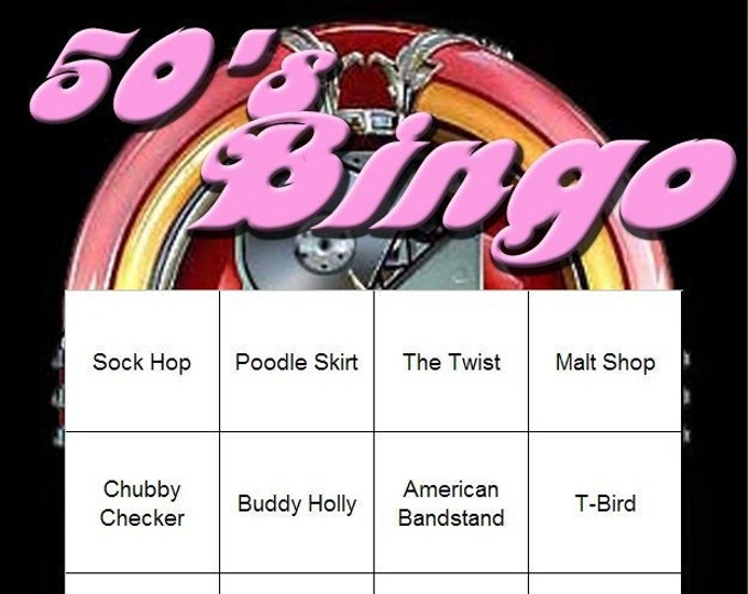 1950's Themed Bingo Set - Etsy