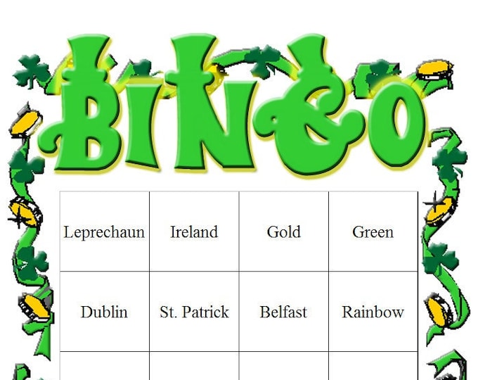 St. Patrick's Day Irish Themed Bingo Set - Etsy