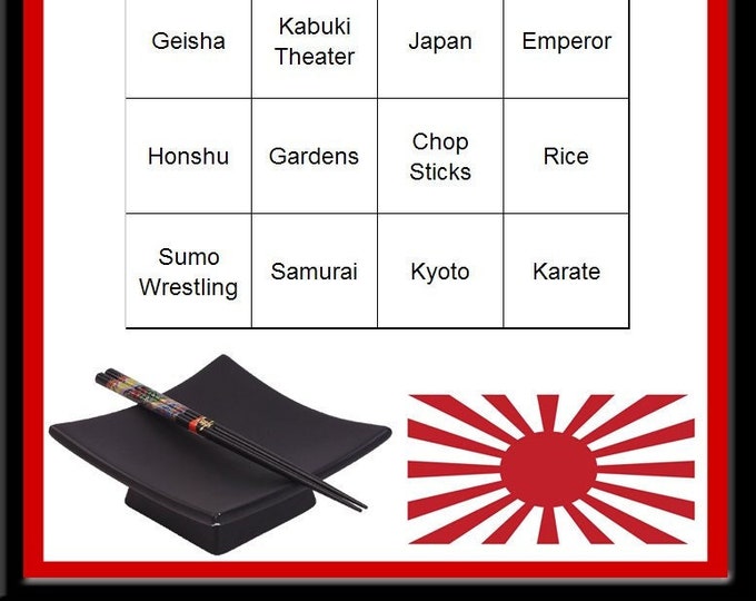 Japanese Themed Bingo Set - Etsy UK