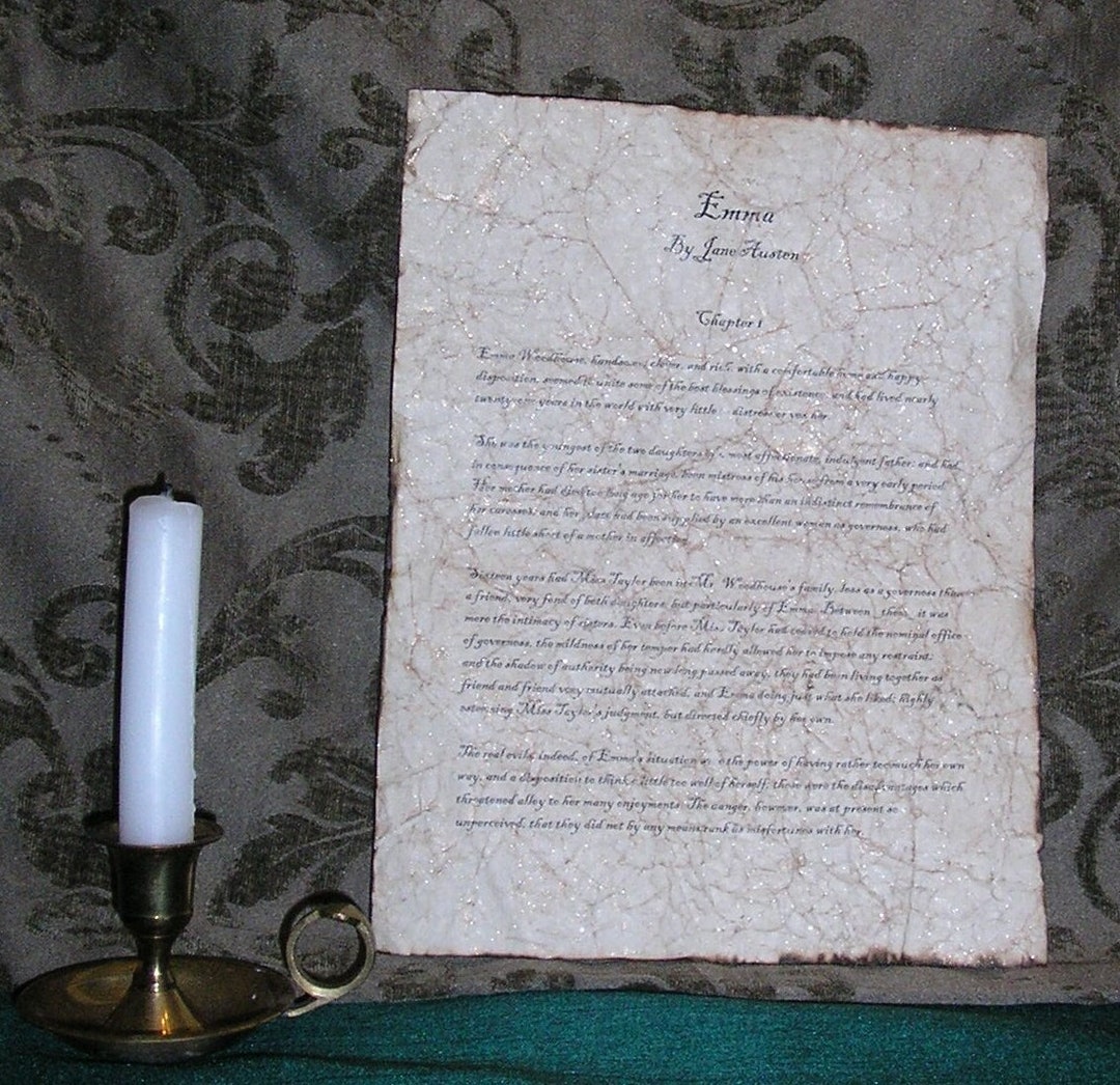 Emma Antiqued Reproduction of First Page - Etsy