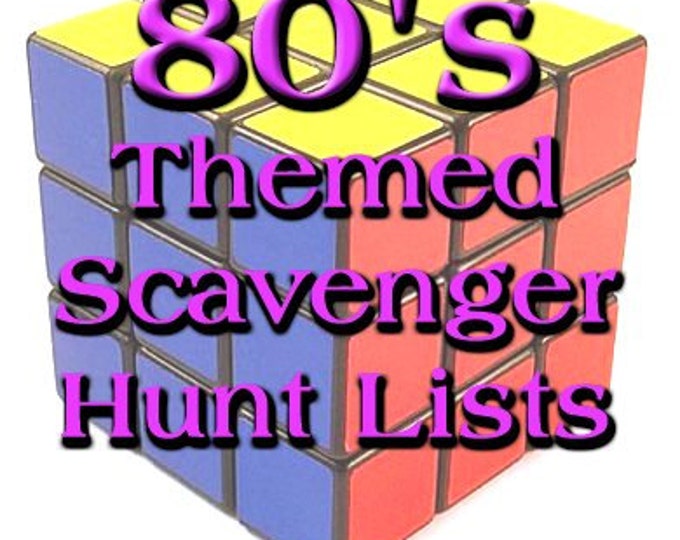 1980s Themed Scavenger Hunt List Collection - Etsy