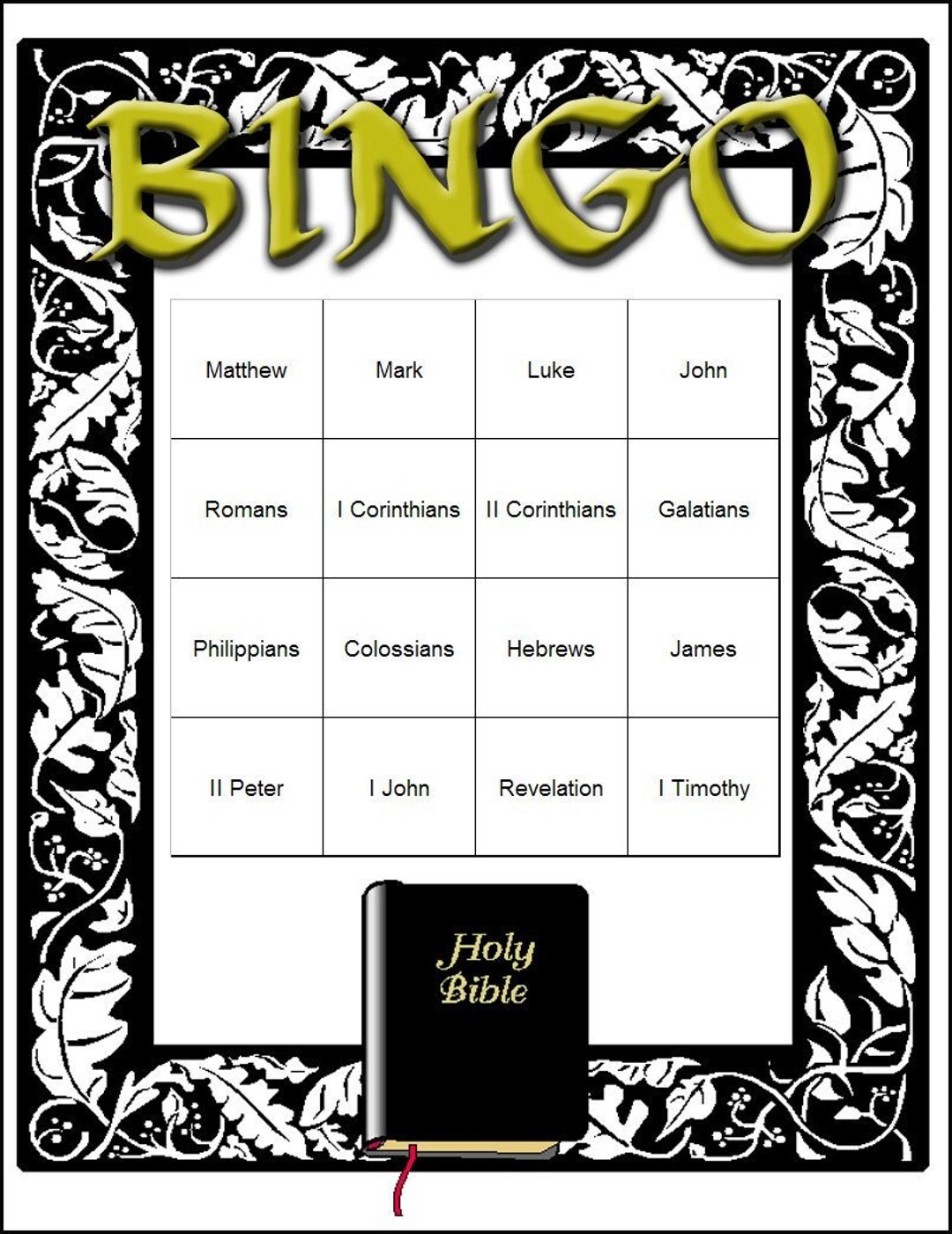 New Testament Themed Bingo Set - Etsy