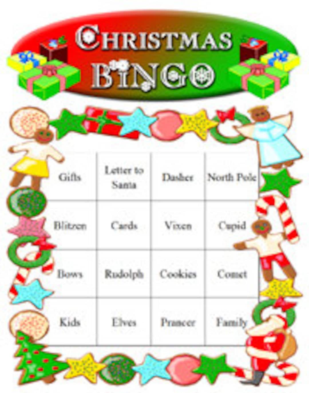 Christmas Themed Bingo Set - Etsy