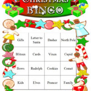 Christmas Themed Bingo Set | Etsy