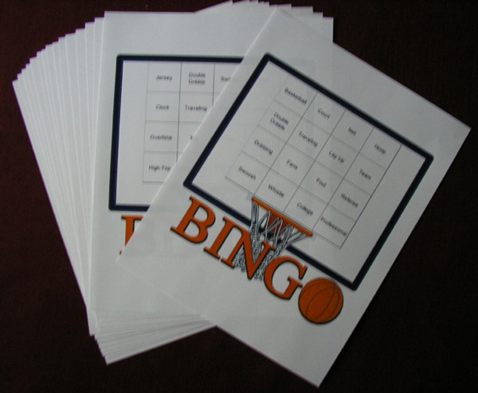 Basketball Themed Bingo Set - Etsy