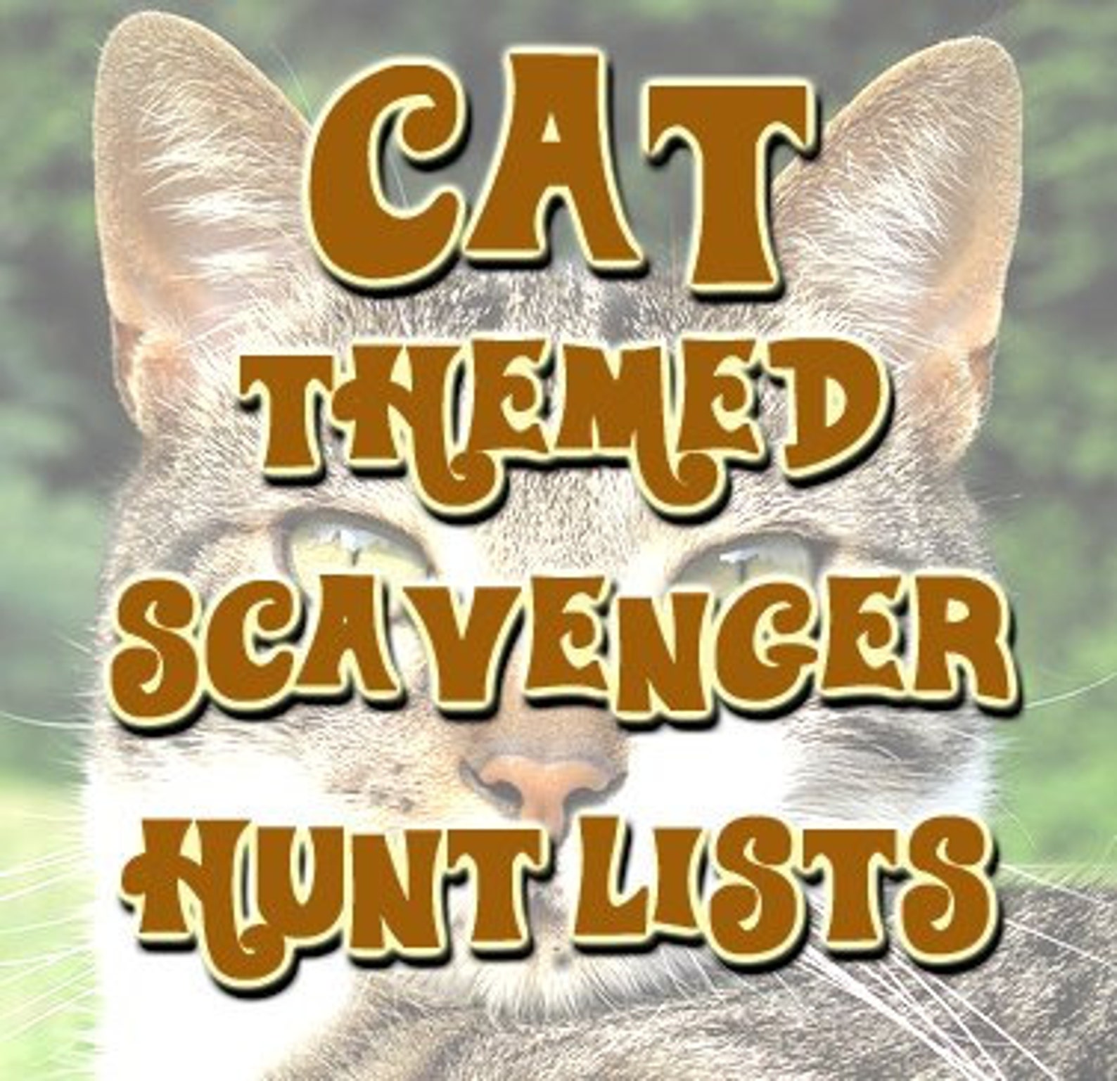 Cat Themed Scavenger Hunt List Collection (Download Now) - Etsy