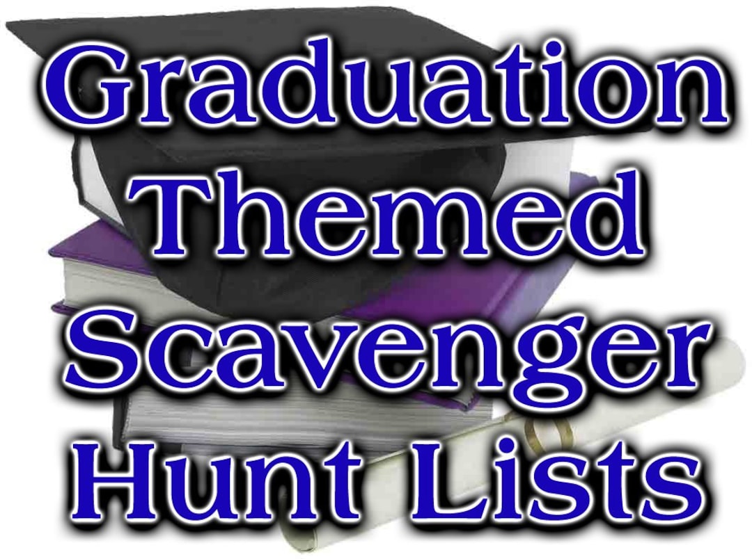 Graduation Themed Scavenger Hunt List Collection - Etsy