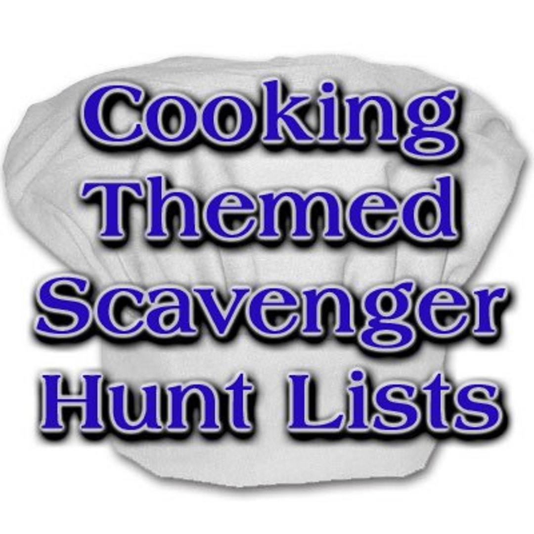 Cooking Themed Scavenger Hunt List Collection - Etsy