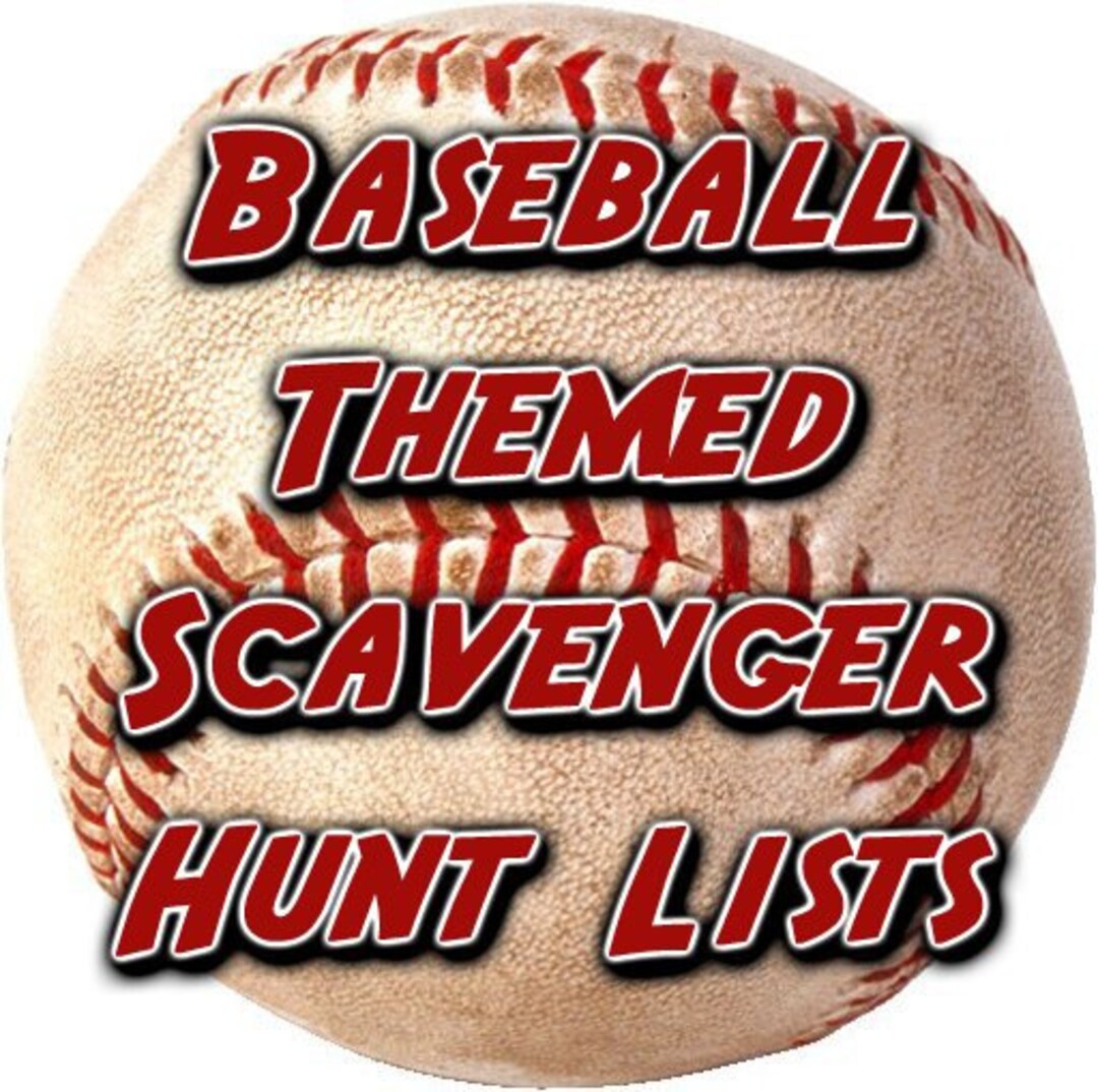 Baseball Themed Scavenger Hunt List Collection - Etsy