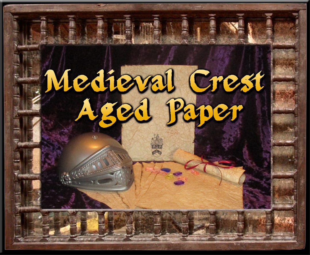 Medieval Crest - Antiqued Paper - 10 Sheets - Etsy