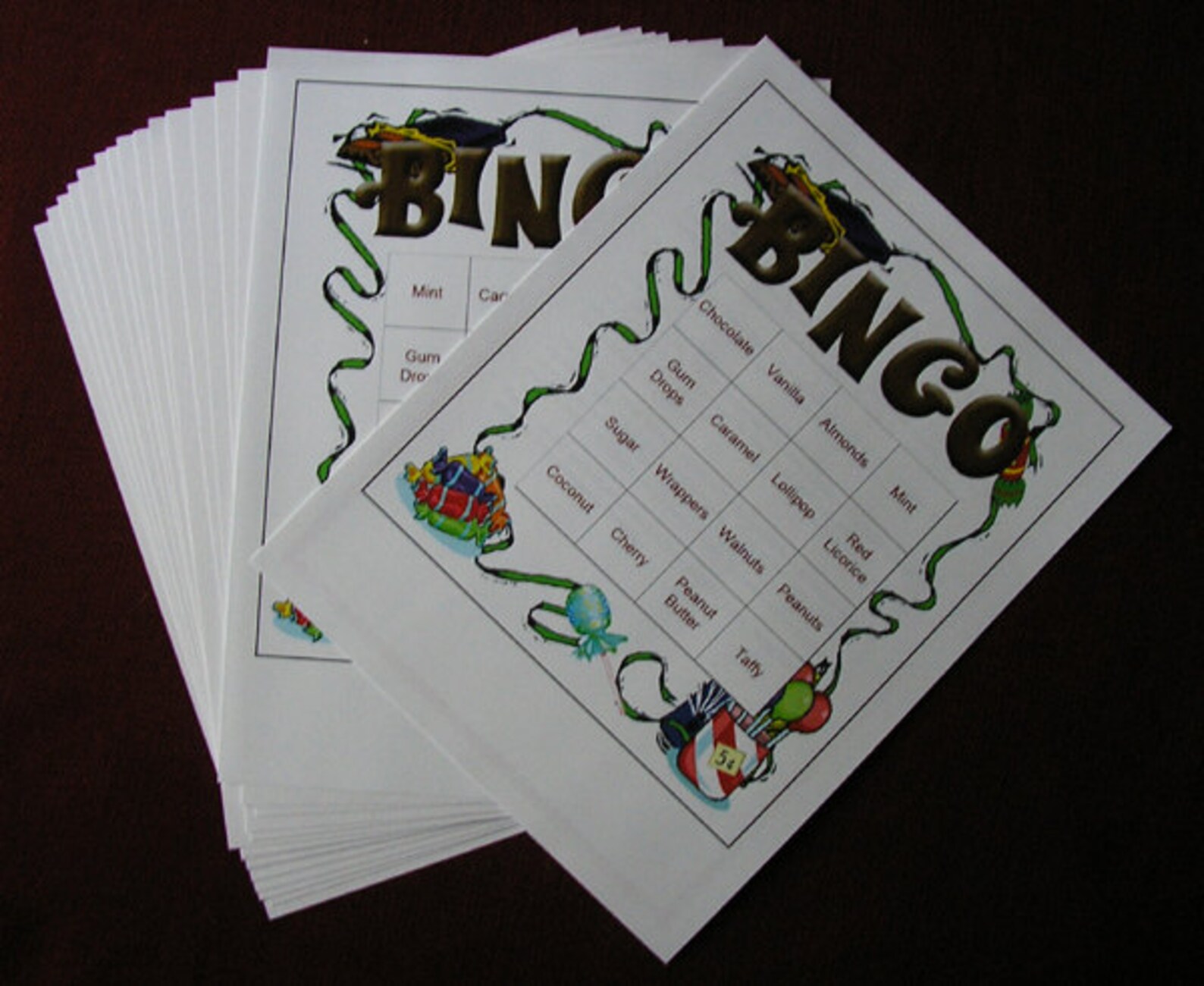 Candy Themed Bingo Set - Etsy