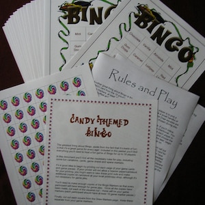 Candy Themed Bingo Set - Etsy
