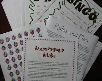 WILLY WONKA Candy Bingo Party Game Cards DIY Printable set of 25 - Etsy