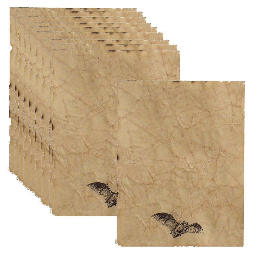 Vampire Bat Paper - Ruggedly Antiqued - 10 Sheets - Etsy