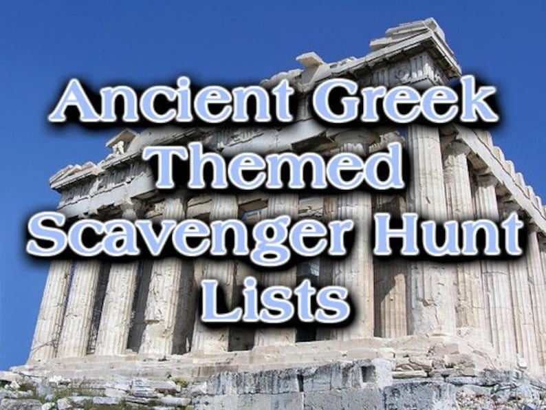Ancient Greek Themed Scavenger Hunt List Collection - Etsy