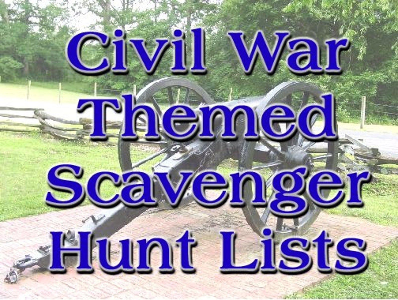 Civil War Themed Scavenger Hunt List Collection | Etsy