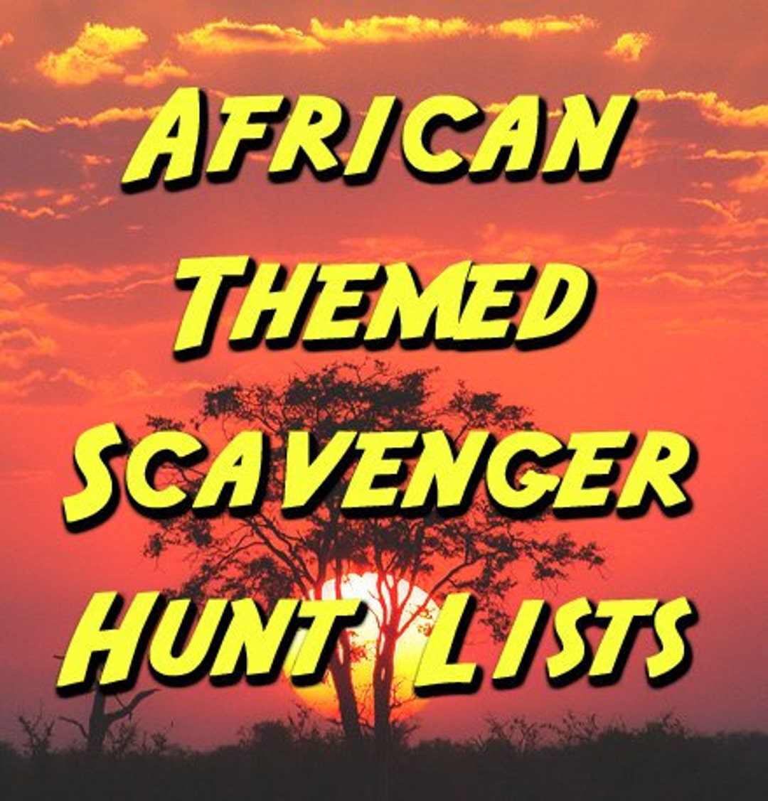 African Themed Scavenger Hunt List Collection - Etsy