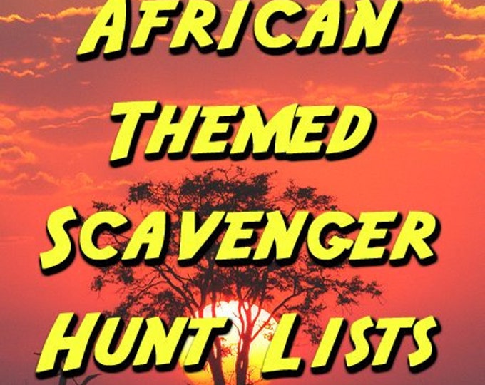 African Themed Scavenger Hunt List Collection - Etsy