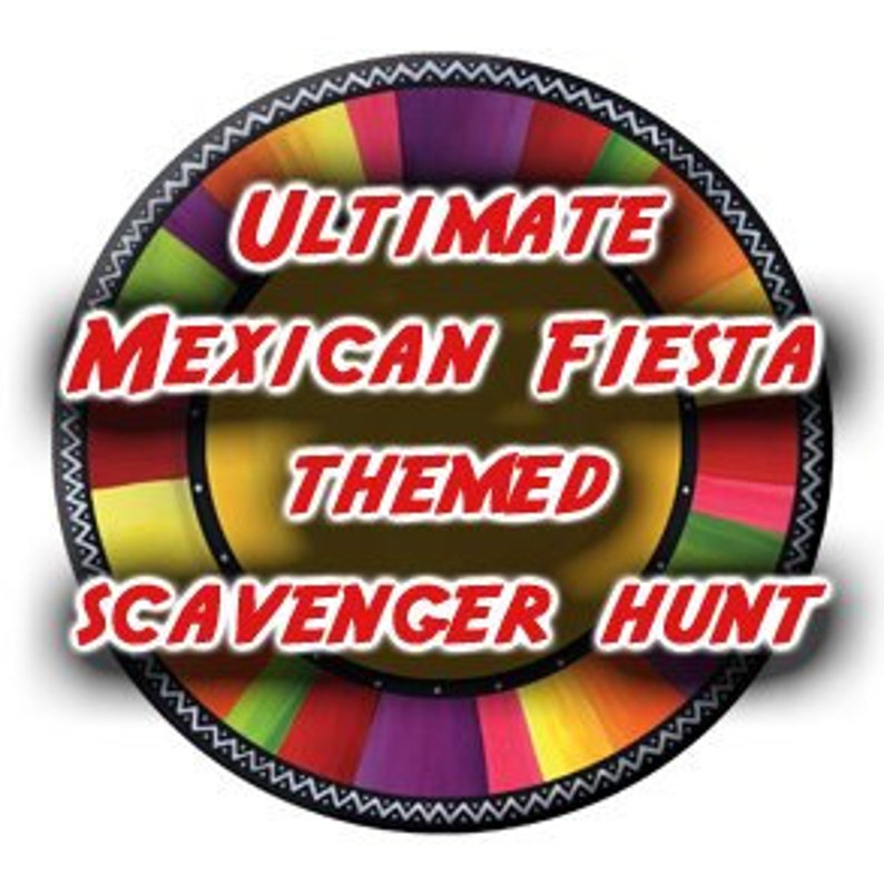 Mexican Fiesta Themed Scavenger Hunt List Collection - Etsy