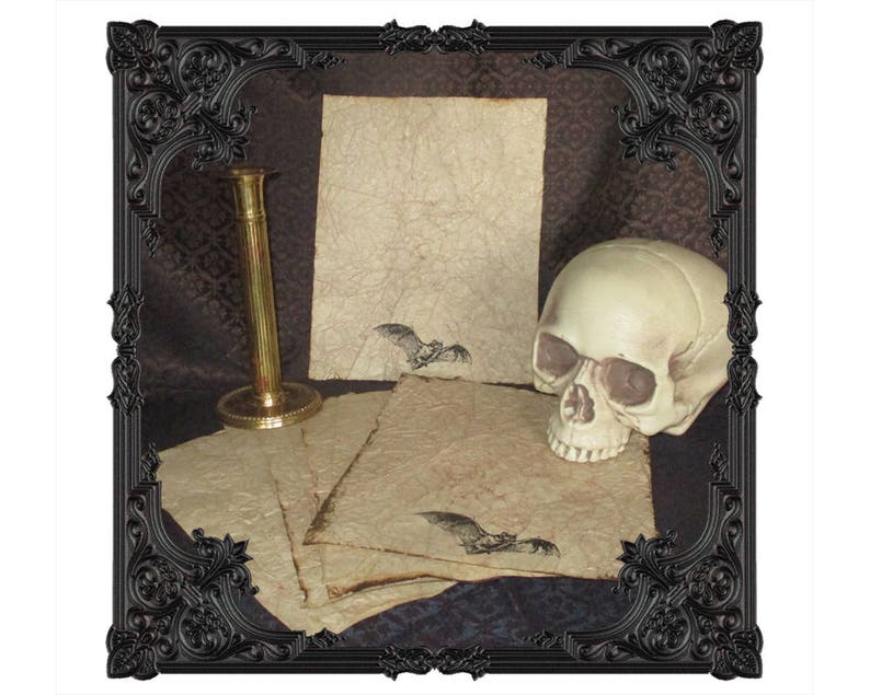 Vampire Bat Paper - Ruggedly Antiqued - 10 Sheets - Etsy