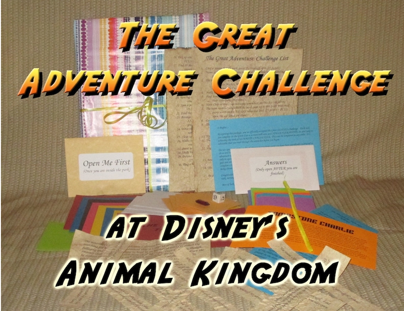 Scavenger Hunt Adventure - Disney's Animal Kingdom - the Great ...