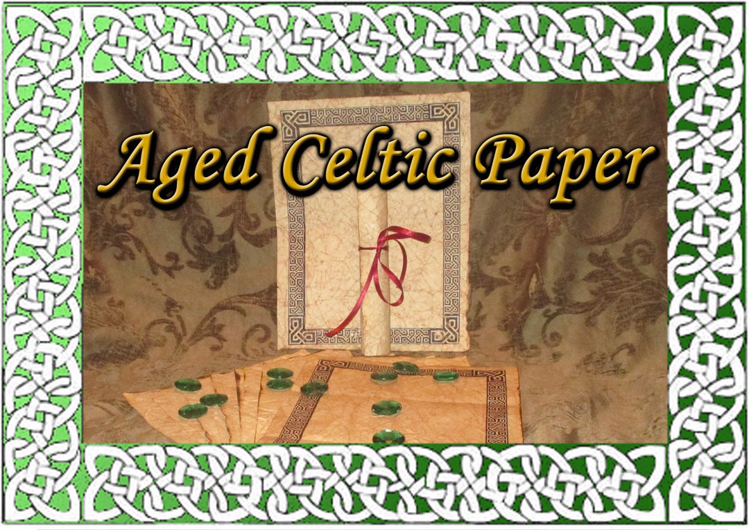 Celtic Knot Hand Antiqued Paper - 10 Sheets - Etsy