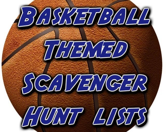 Basketball Themed Scavenger Hunt List Collection - Etsy
