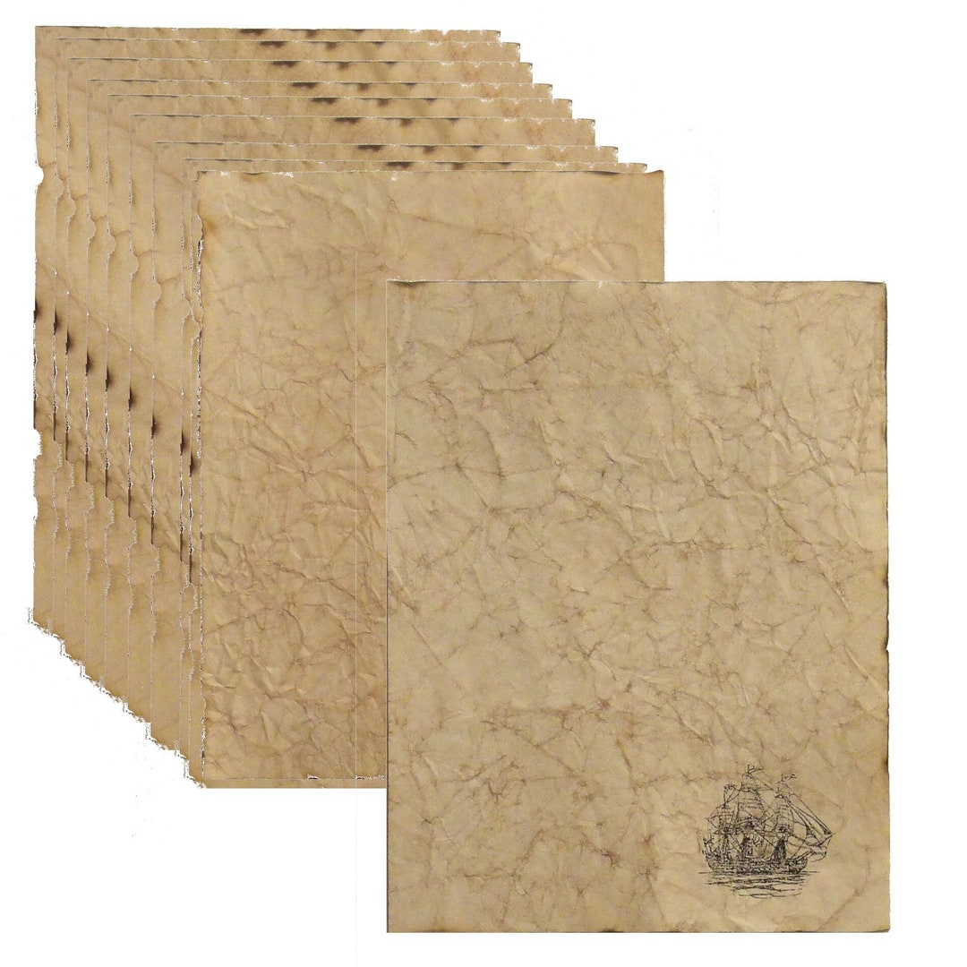 Pirate Ship - Antiqued Paper - 10 Sheets - Etsy