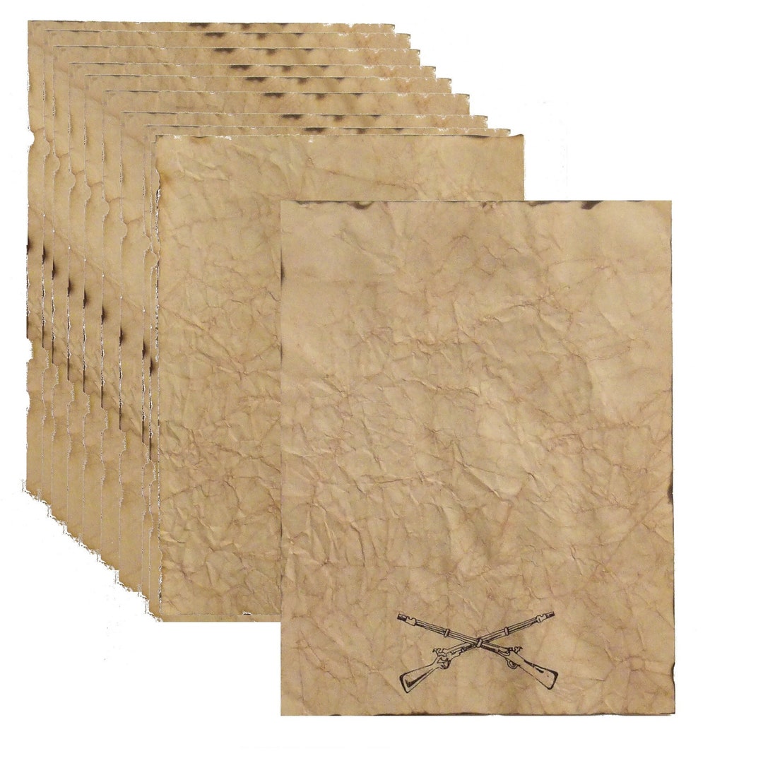 Civil War Hand Antiqued Paper - 10 Sheets - Etsy