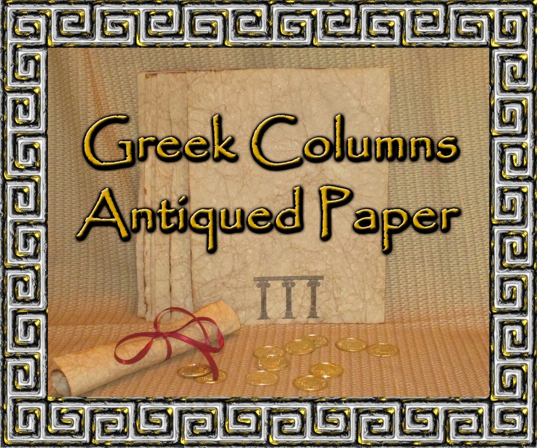 Greek Columns - Antiqued Paper - 10 Sheets - Etsy
