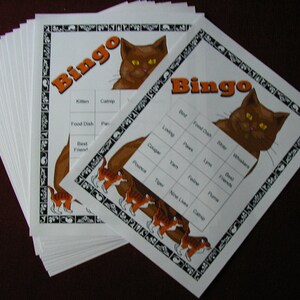 Cat Themed Bingo Set - Etsy