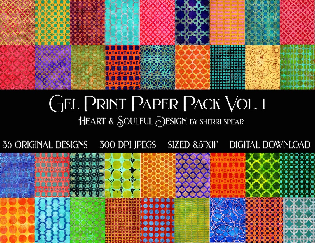 GEL PRINT Paper Pack Vol. 1/digital Downloads/36 Original Background ...
