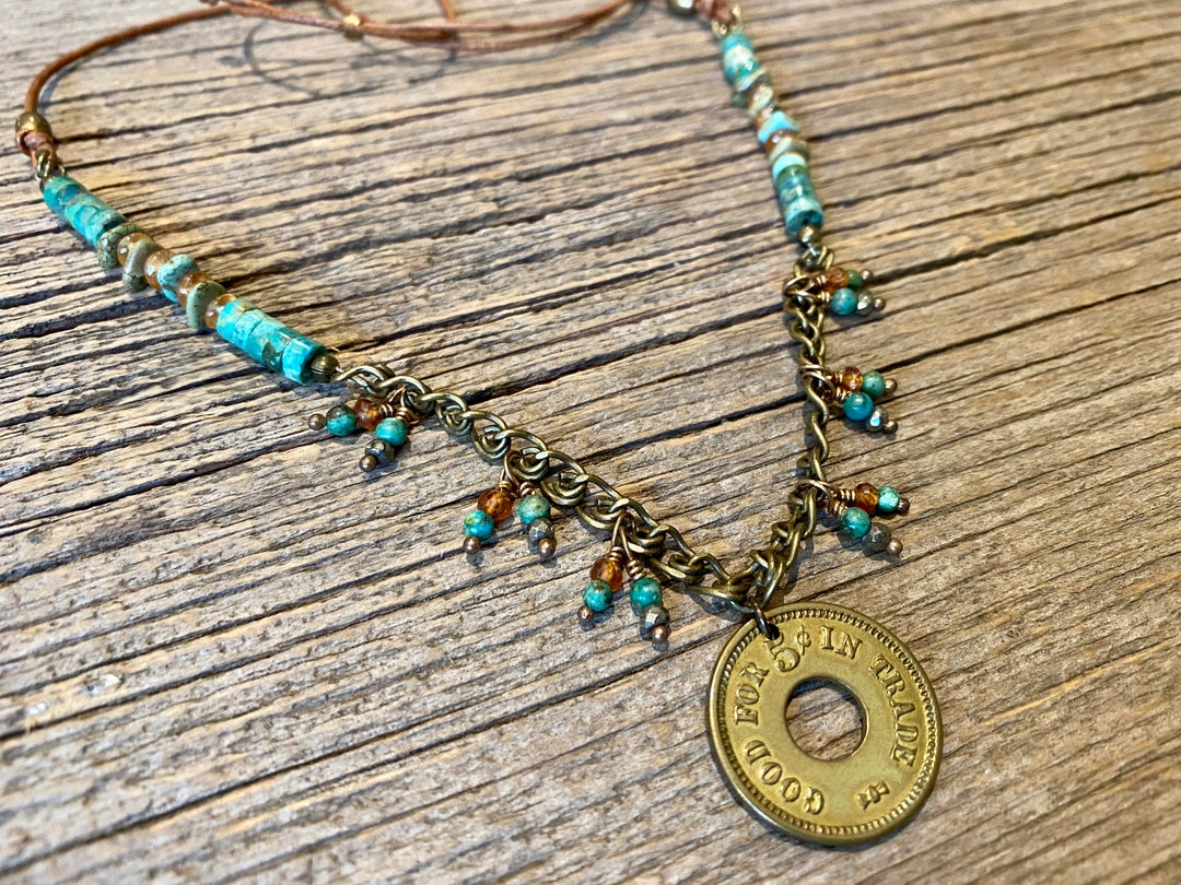 Boho Style Antique Trade Coin Necklace Item N3900 3 Etsy