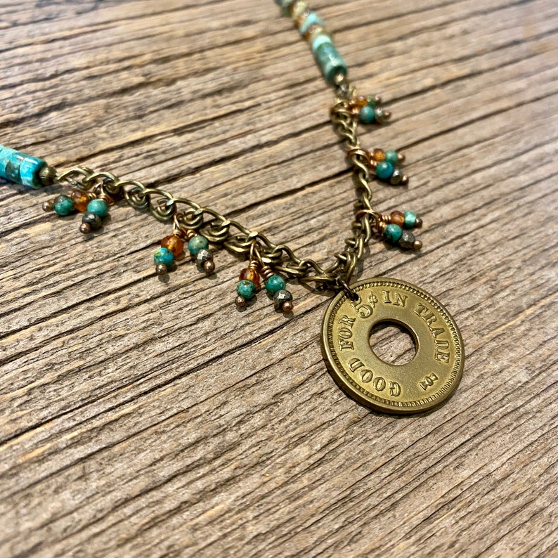 Boho Style Antique Trade Coin Necklace Item N3900 3 Etsy