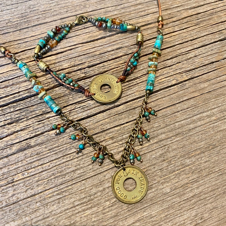 Boho Style Antique Trade Coin Necklace Item N3900 3 Etsy