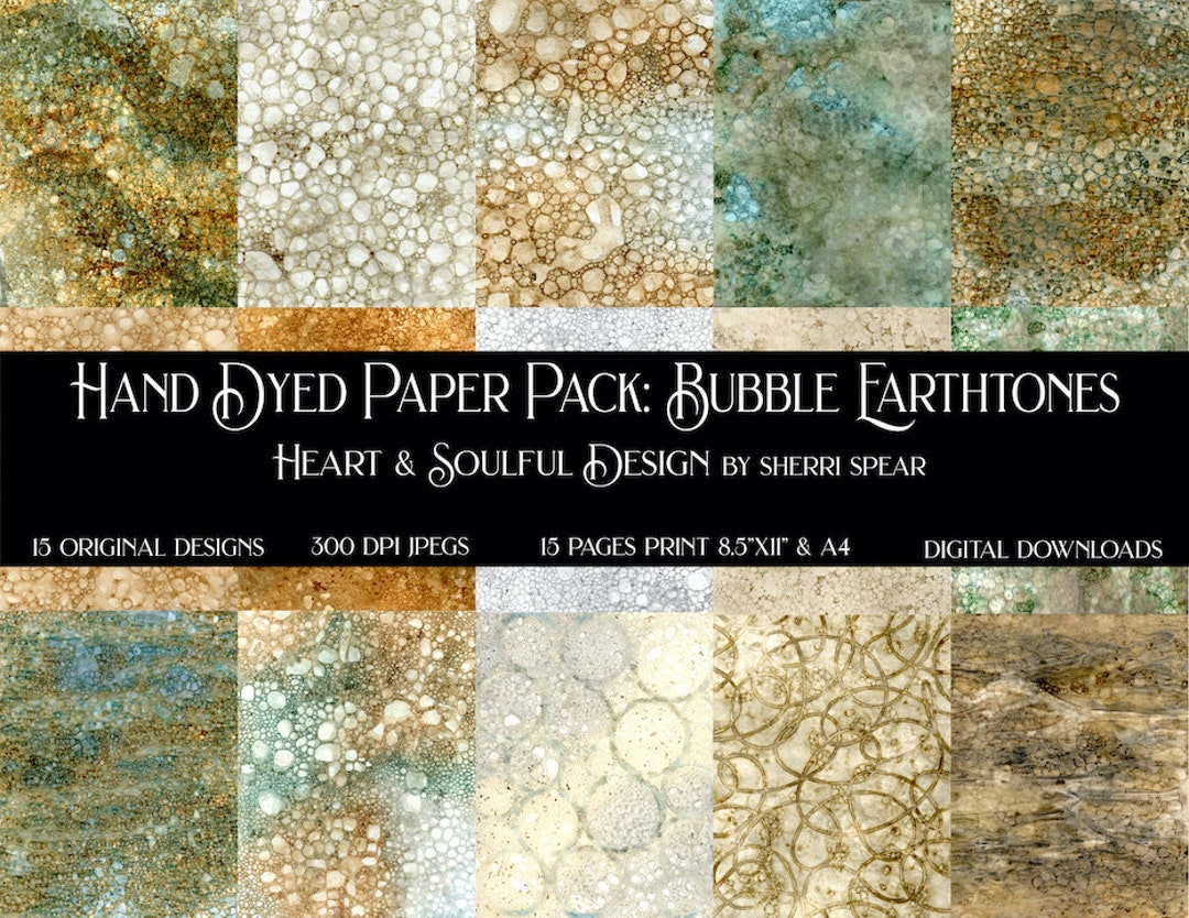 BUBBLE EARTHTONES Backgrounds/digital Downloads/15 Hand Made Background ...
